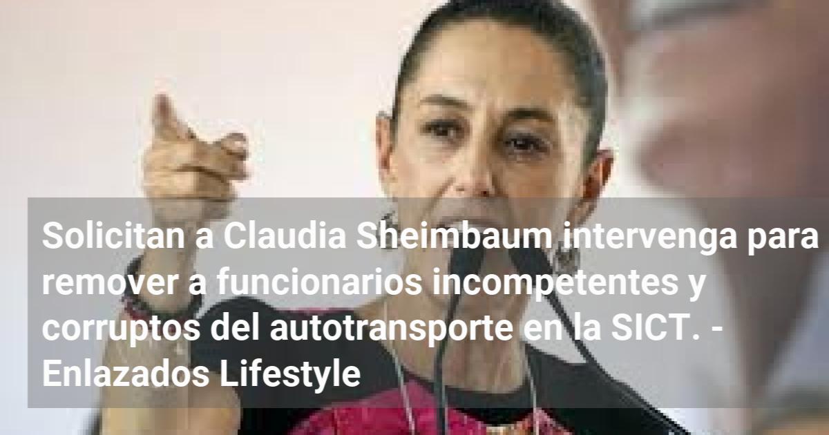 Solicitan a Claudia Sheimbaum intervenga para remover a funcionarios ...